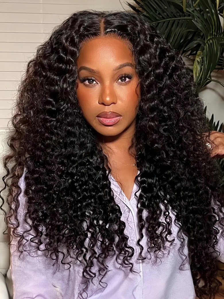 Nadula Flash Sale Kinky Curly 4x0.75 And 7x5 Bye Bye Knots Pre-Bleached Lace Closure Put On And ...